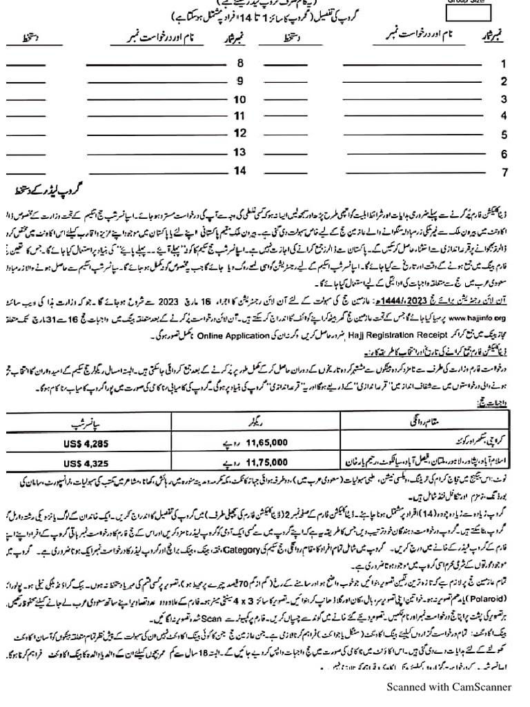 Hajj Forms | PDF
