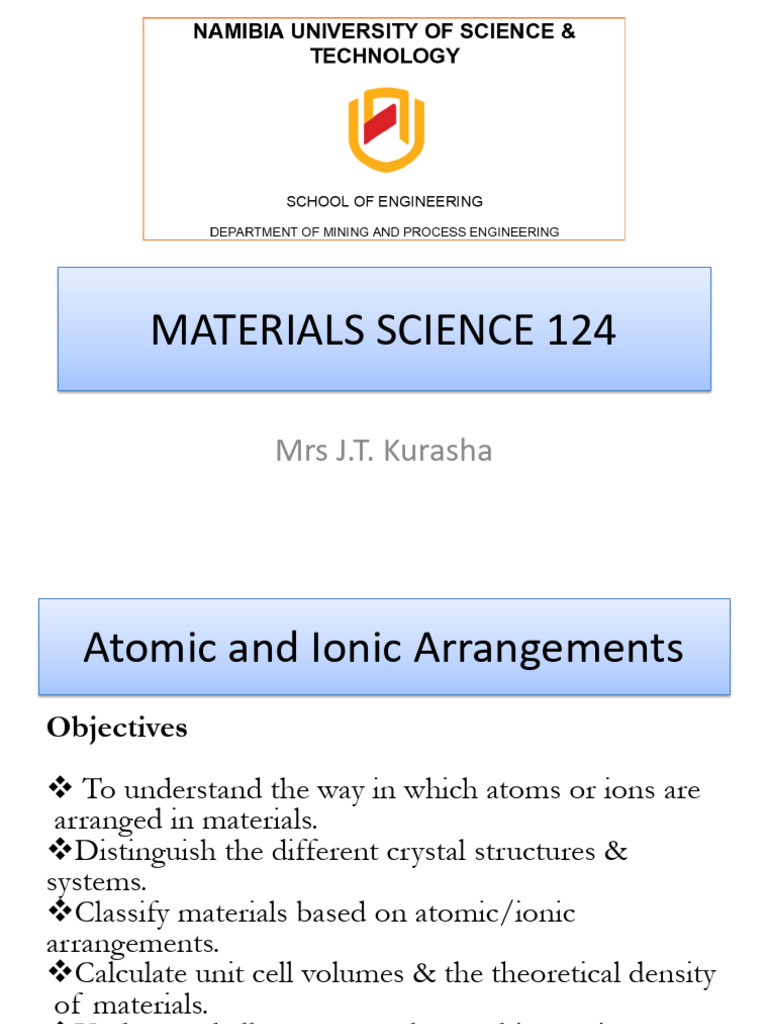 Chapter 3 - Materials Science Crystal Structures | PDF | Crystal ...