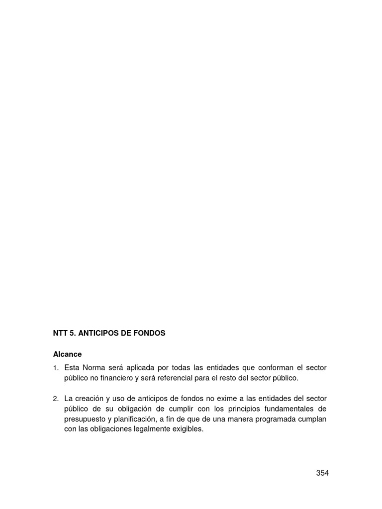 NTT 5. Anticipos de Fondos 1 | PDF