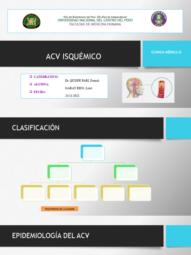 Acv Isquémico | PDF | Carrera | Isquemia