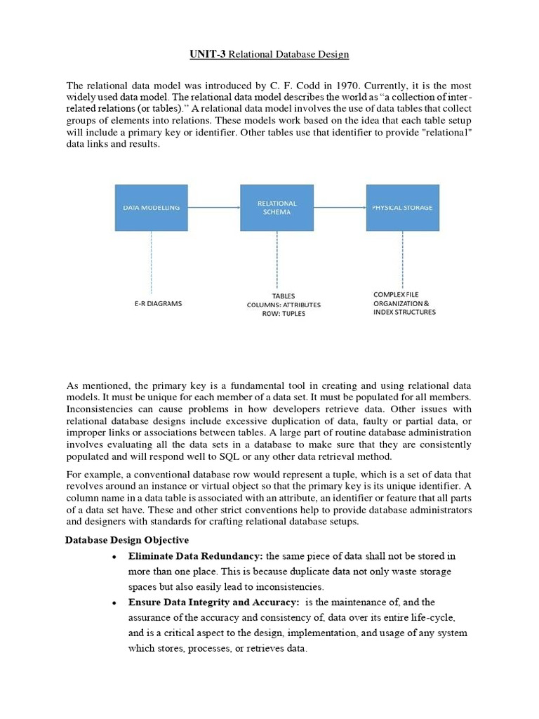 Unit-3 DBMS | PDF | Relational Database | Relational Model