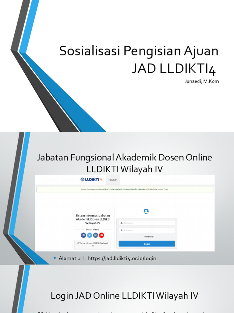 Sosialisasi Pengisian Ajuan JAD LLDIKTI4 | PDF | Karier & Perkembangan