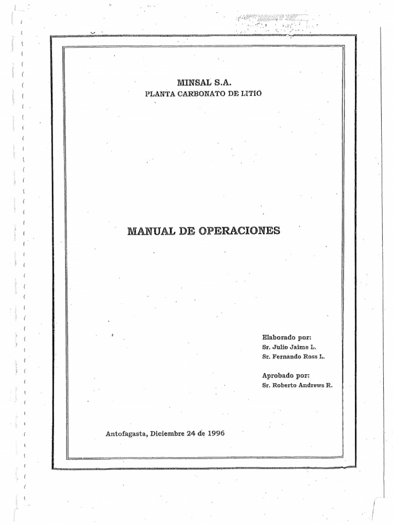 Manual Li2CO3 Julio Jaime-2 | PDF