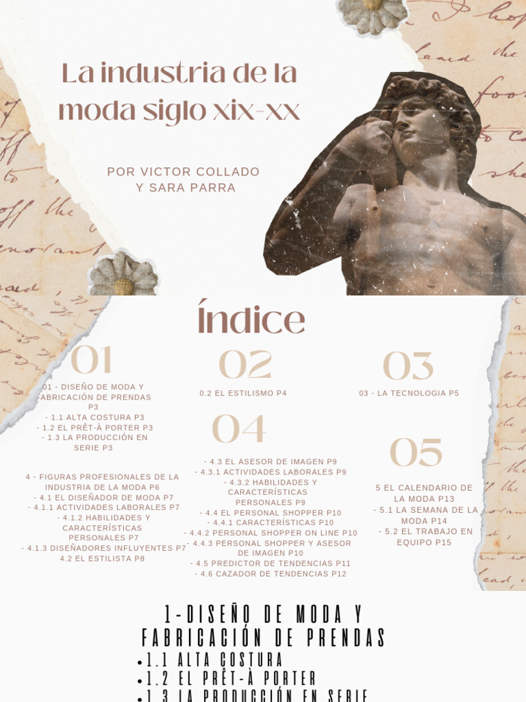LA INDUSTRIA DE LA MODA S. XIX-XX - Victor Collado y Sara Parra | PDF ...