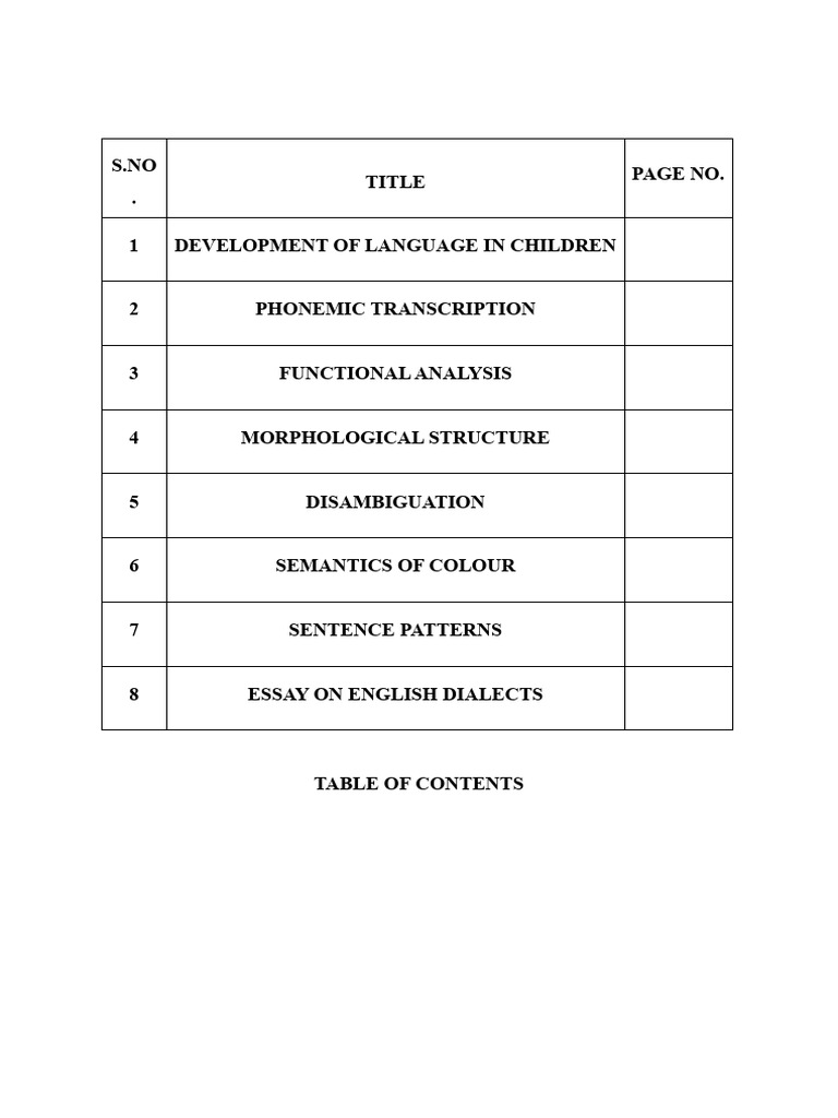 Linguistics Portfolio | PDF