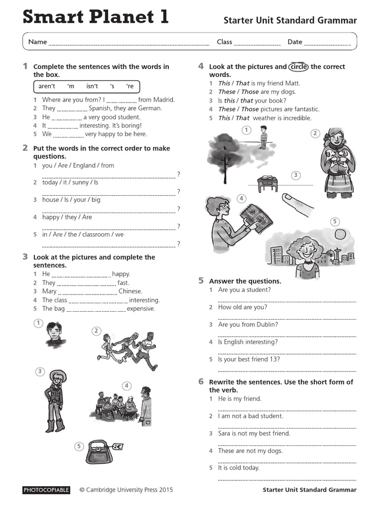 Smart Planet 1 Grammar Practice | PDF