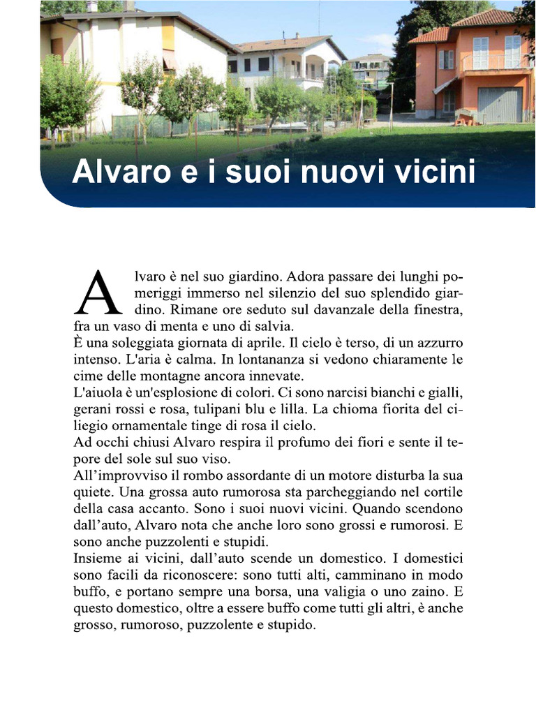 Racconto Alvaro e I Suoi Nuovi Vicini | PDF