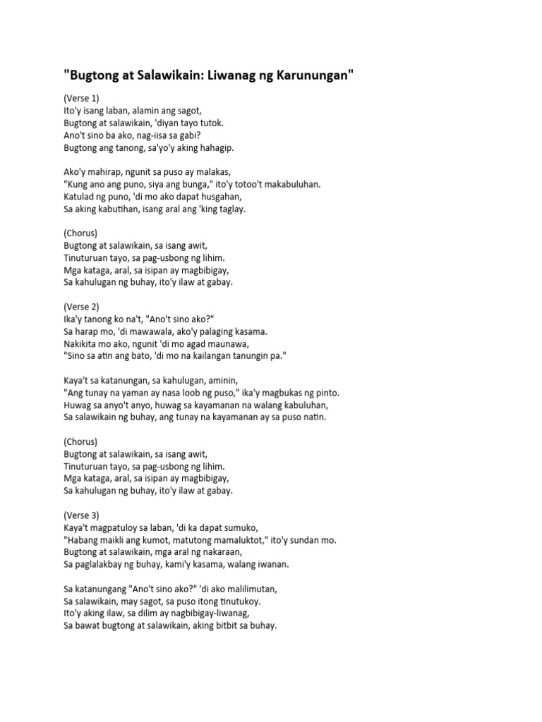 Bugtong at Salawikain | PDF