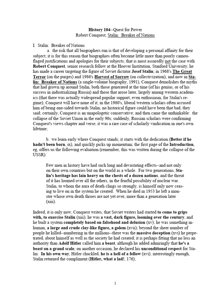 Conquest on Stalin's Dark Legacy | PDF | Joseph Stalin | Vladimir Lenin