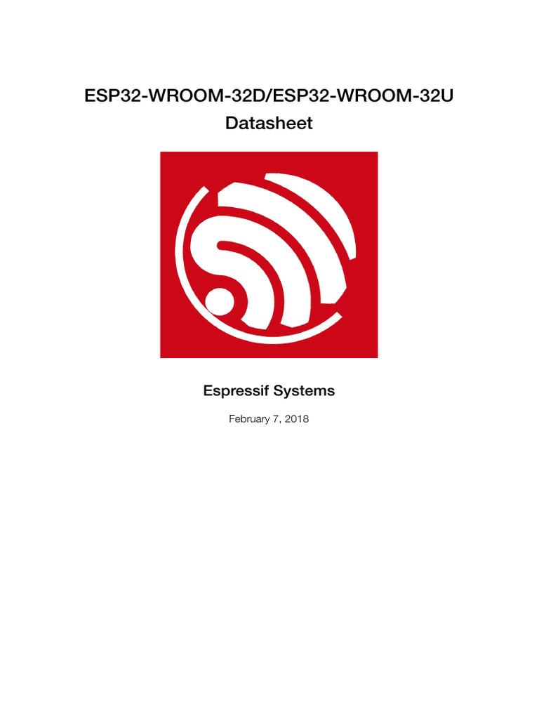 Espressif Systems Esp32 Wroom 32 Datasheet Pdf