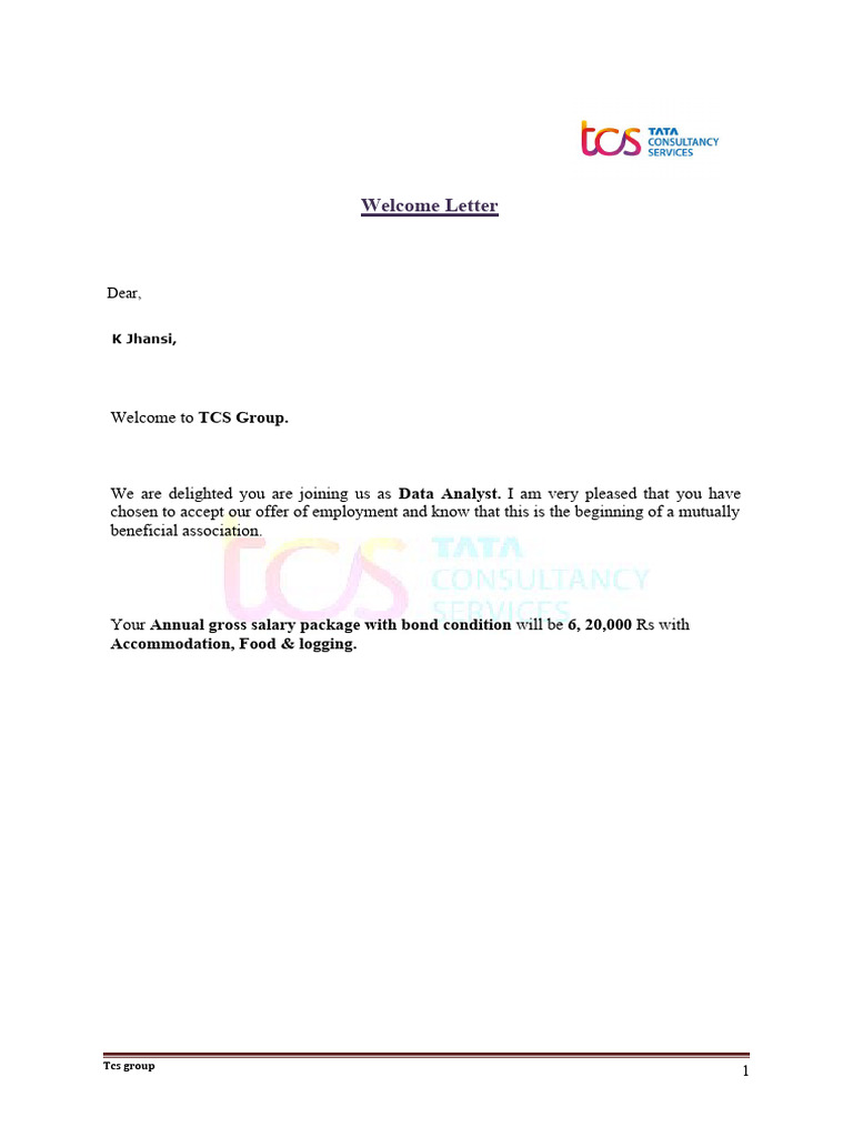 Call Letter TCS | PDF