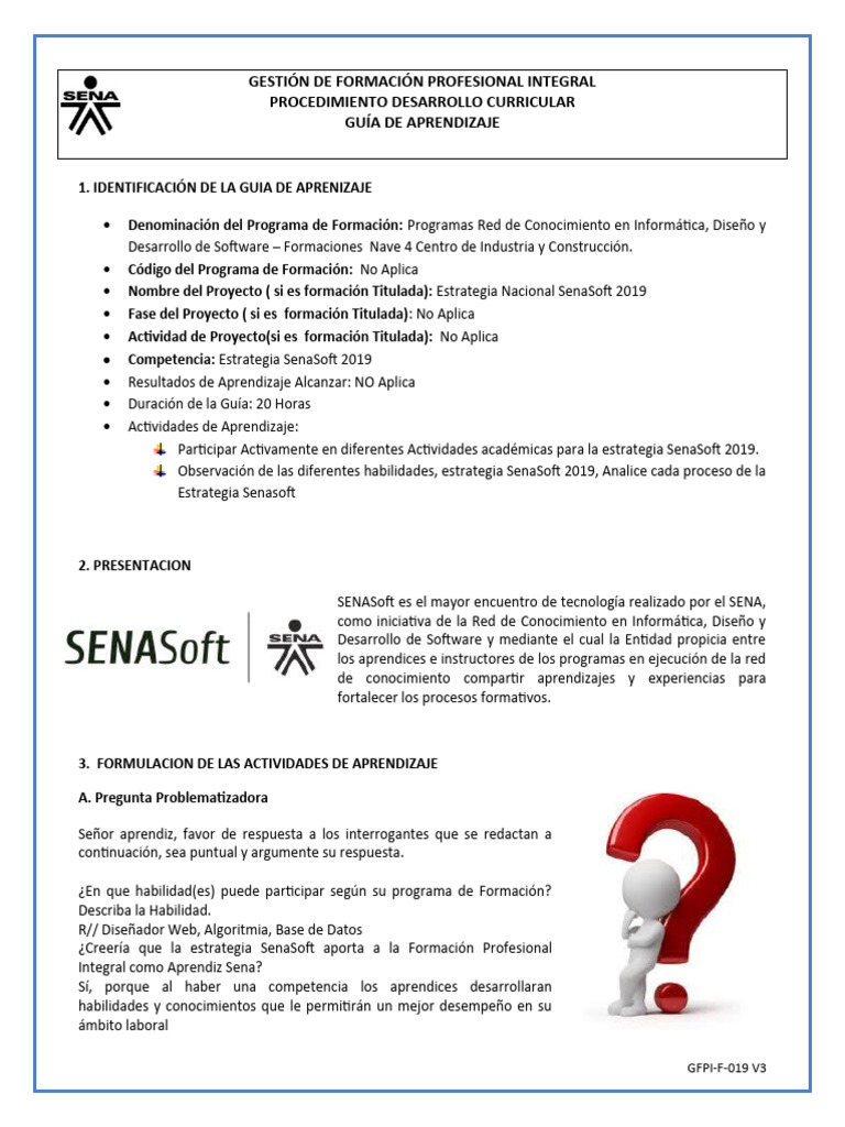GFPI F 019 Formato Guia de Aprendizaje S | PDF | Programa de computadora | Programación