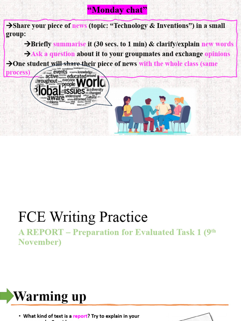 FCE Writing Practice 1 - Report 23-24 | PDF | Verb | Ellipsis