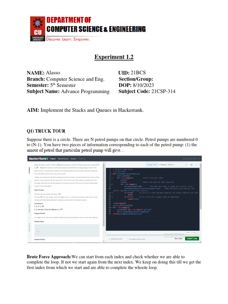 AP Worksheet 2 - Alasso | PDF | Theoretical Computer Science | Computer Engineering