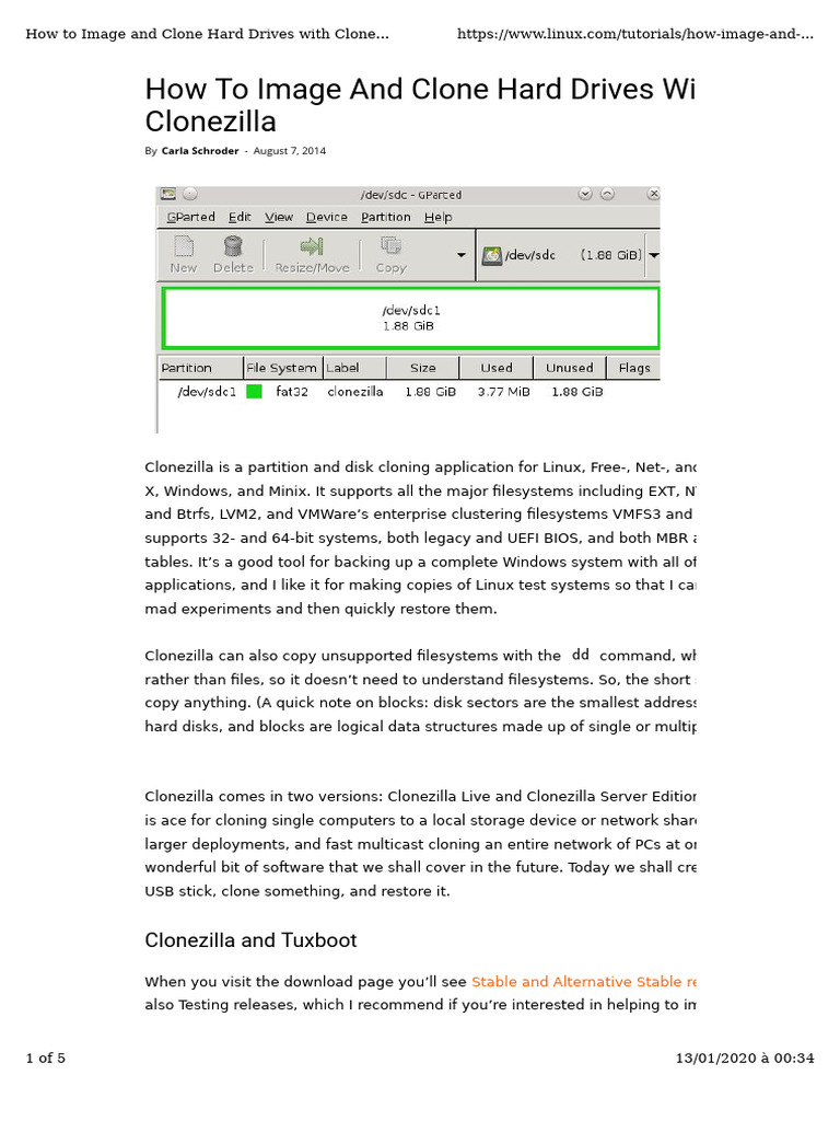 How To Image and Clone Hard Drives With Clonezilla | PDF | Games & Activities | Computers