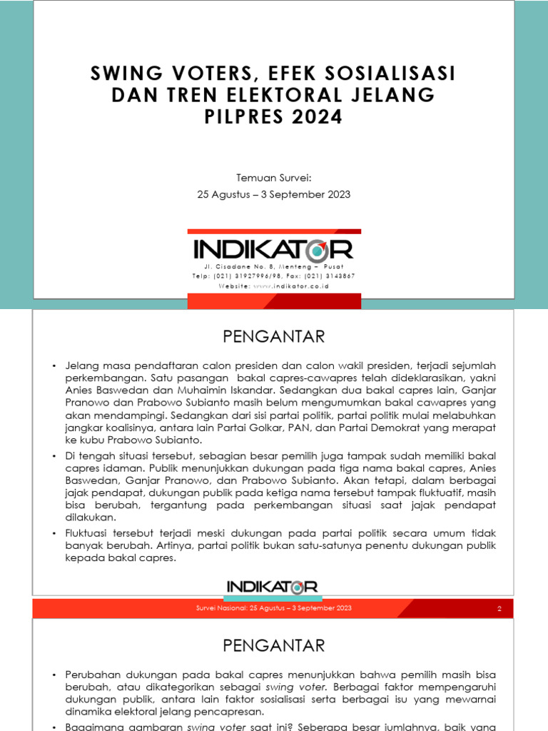 Rilis Indikator 30 September 2023 | PDF