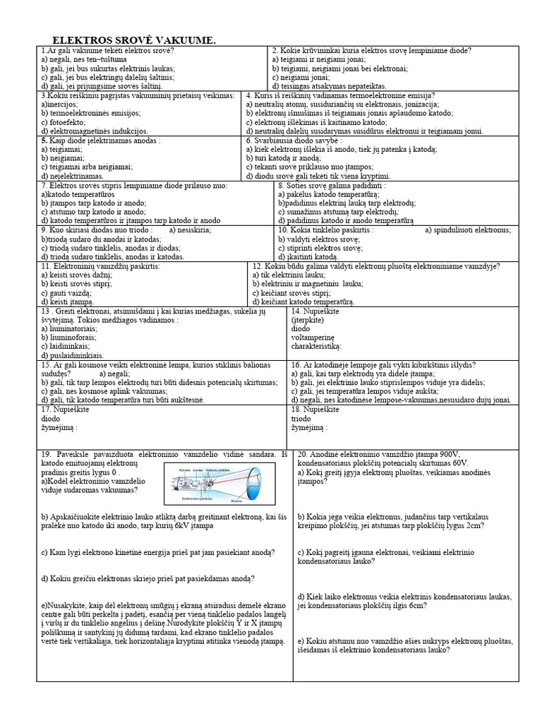 Elektros Srove Vakuume | PDF