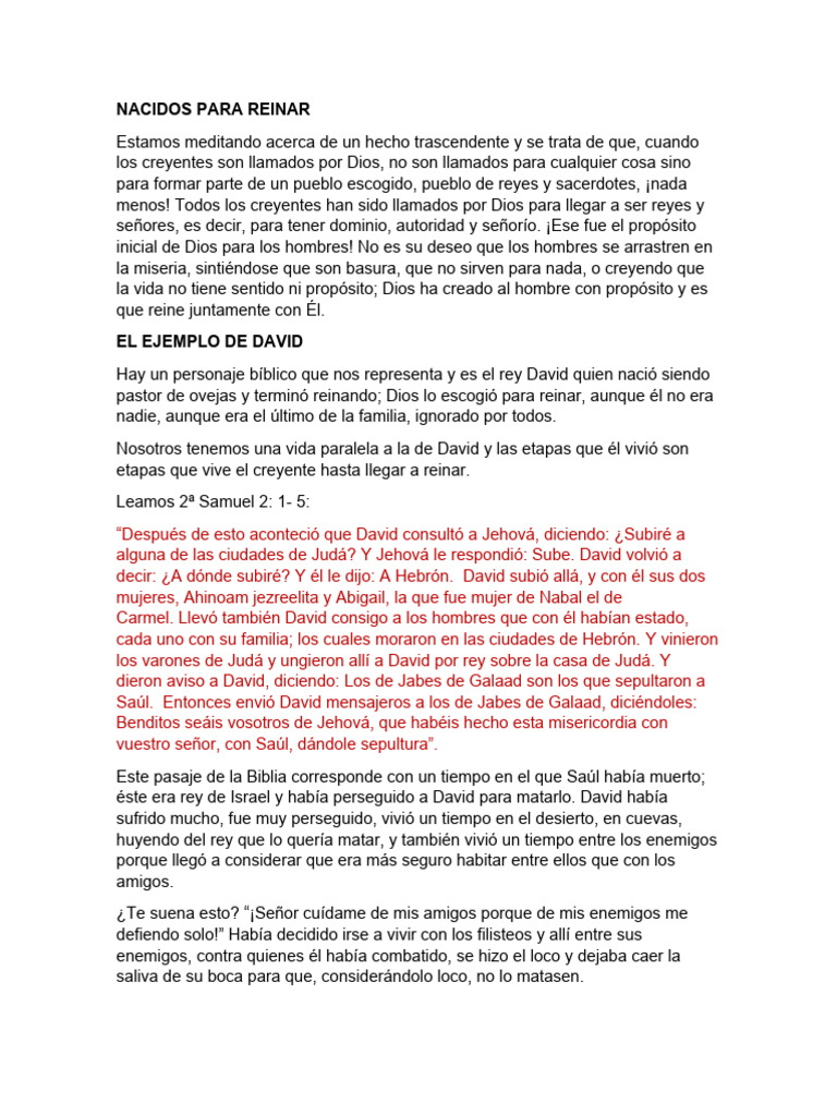 Nacidos para Reinar | PDF