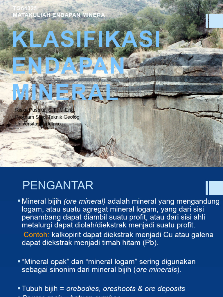 Klasifikasi Endapan Mineral | PDF
