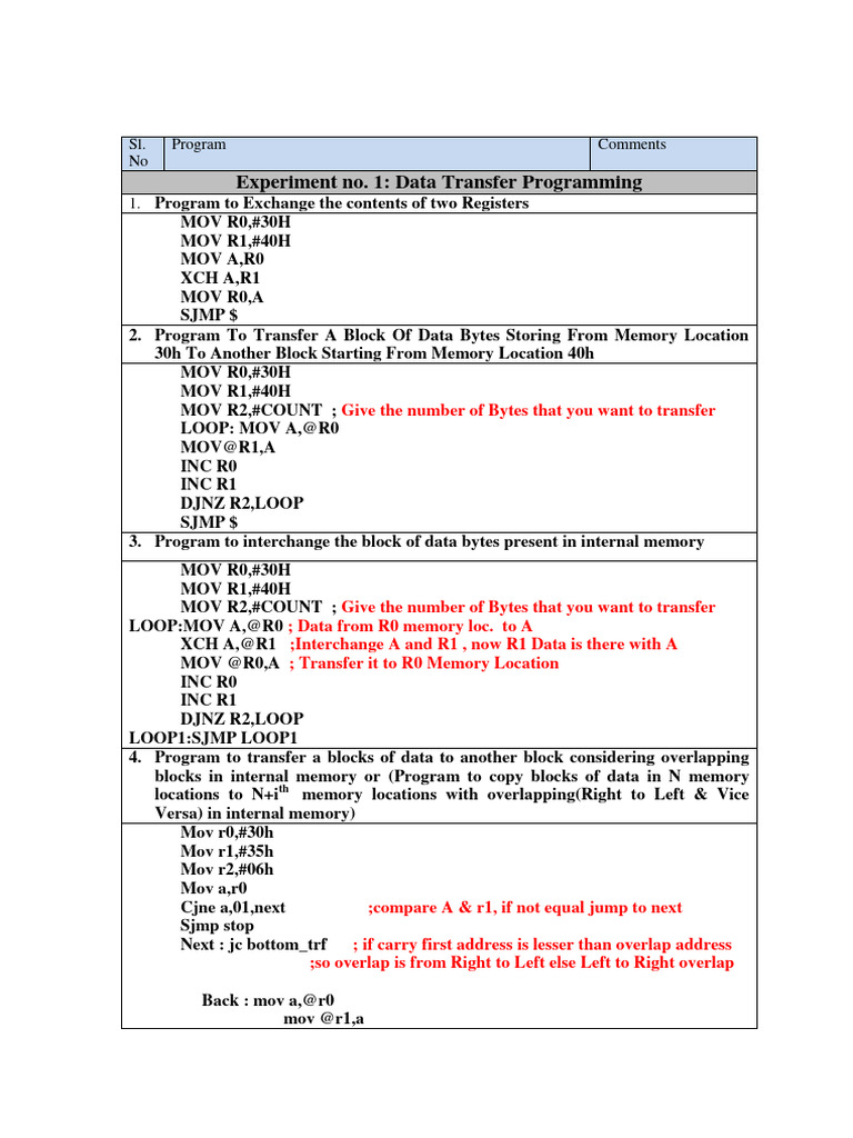 Lab Programs Part A And Part B Microcontroller Pdf Binary Coded 7269