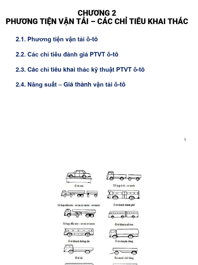 CHƯƠNG 2 - PTVT CÁC CHỈ TIÊU ĐÁNH GIÁ | PDF