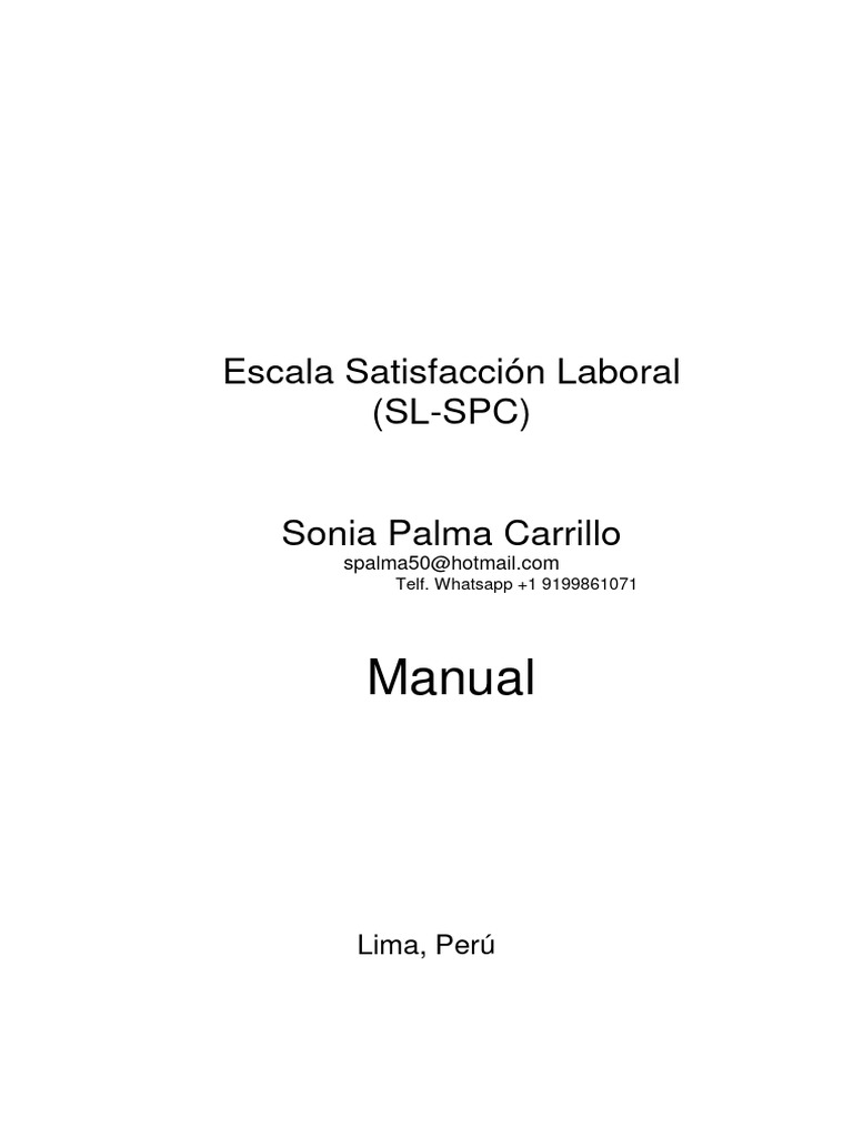 Manual SL SPC | PDF