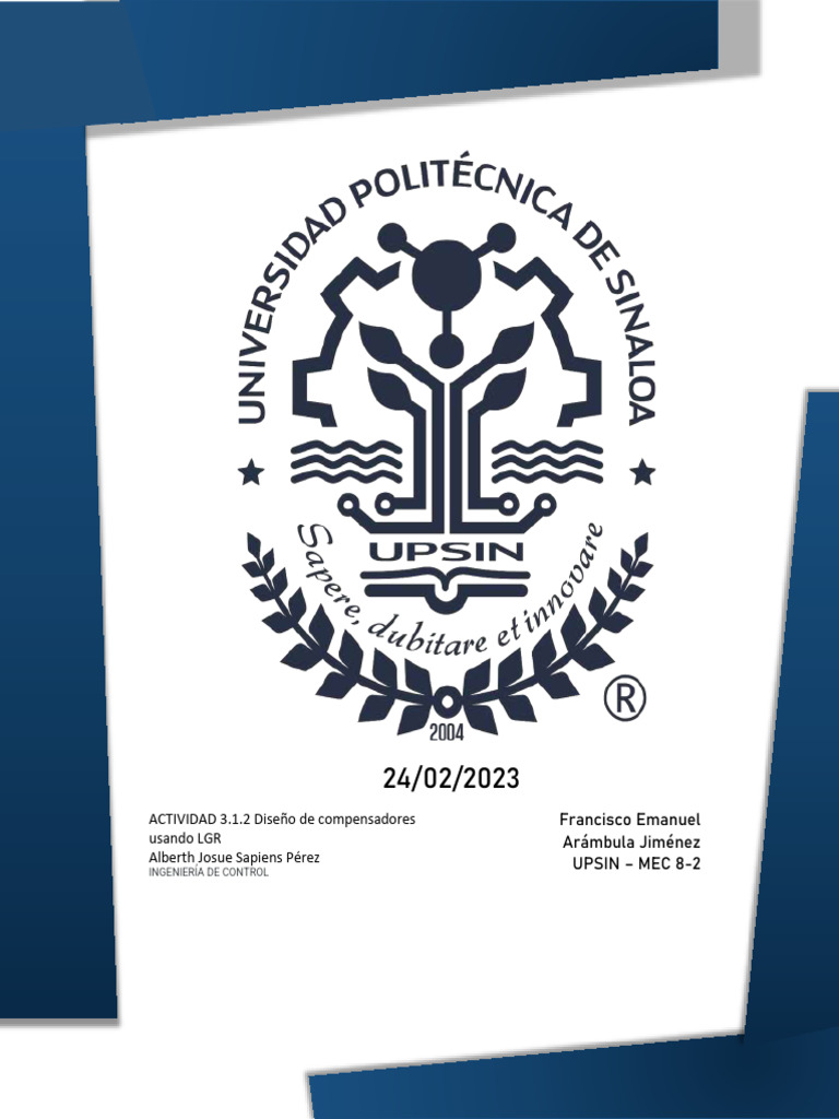 ACTIVIDAD 3.1.2 Diseño de Compensadores Usando LGR | PDF