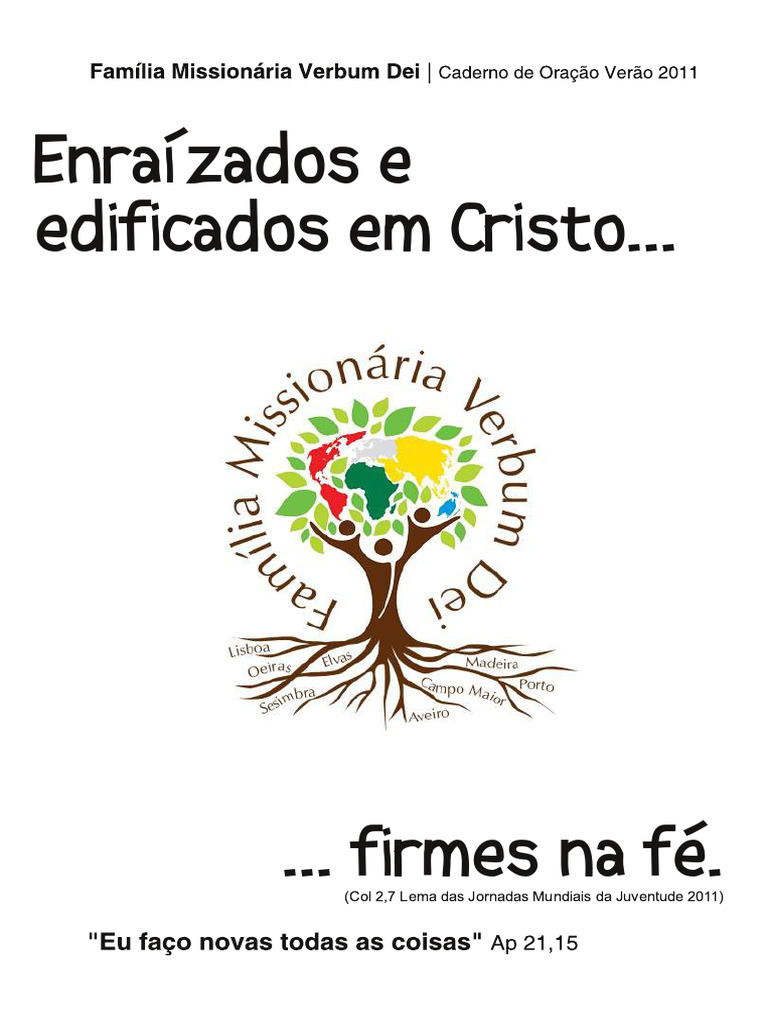 Enraízados e edificados em Cristo... | PDF | Jesus | Espírito Santo ...