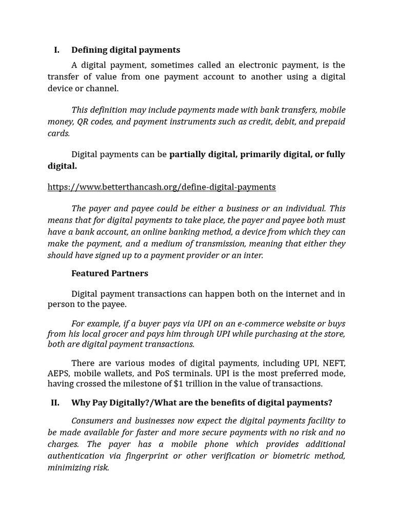 Digital Payments | PDF