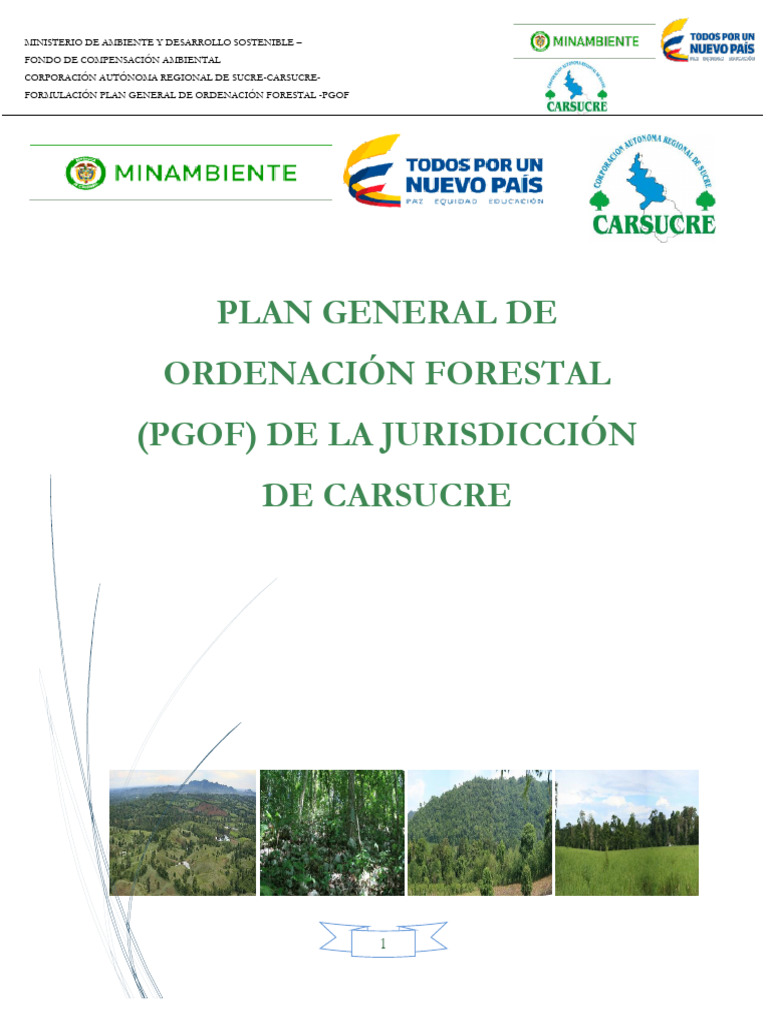 Documento Tecnico Del Plan General de Ordenacion Forestal PGOF 1 | PDF