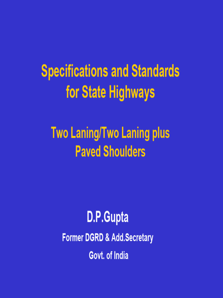 State Highway Design Standards Guide | PDF