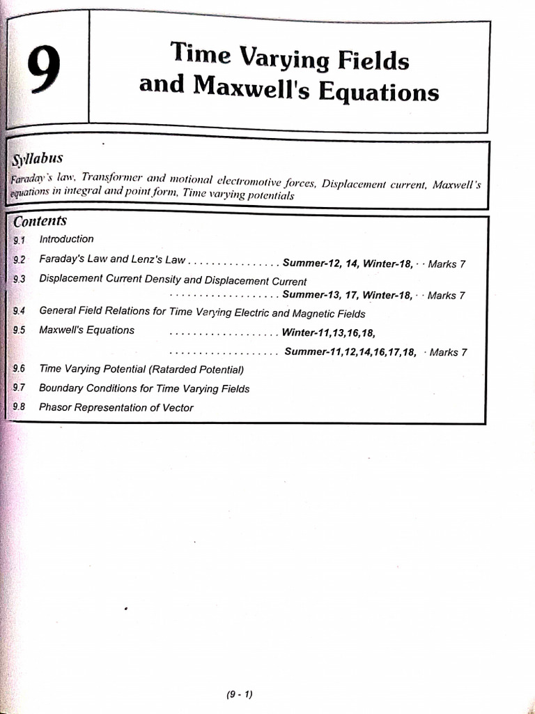 Unit 4 Time Varying Fields | PDF