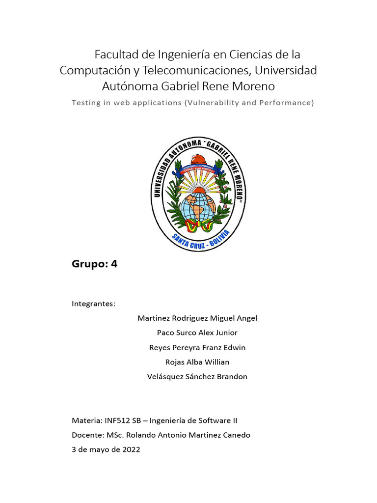 Group 4 Security Tests And Performance Tests On Web Applications Join Pdf Cookie 