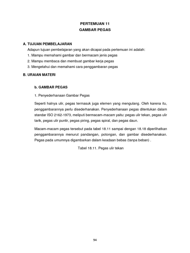 11_Modul Ajar Gambar Mesin_Gambar Pegas | PDF