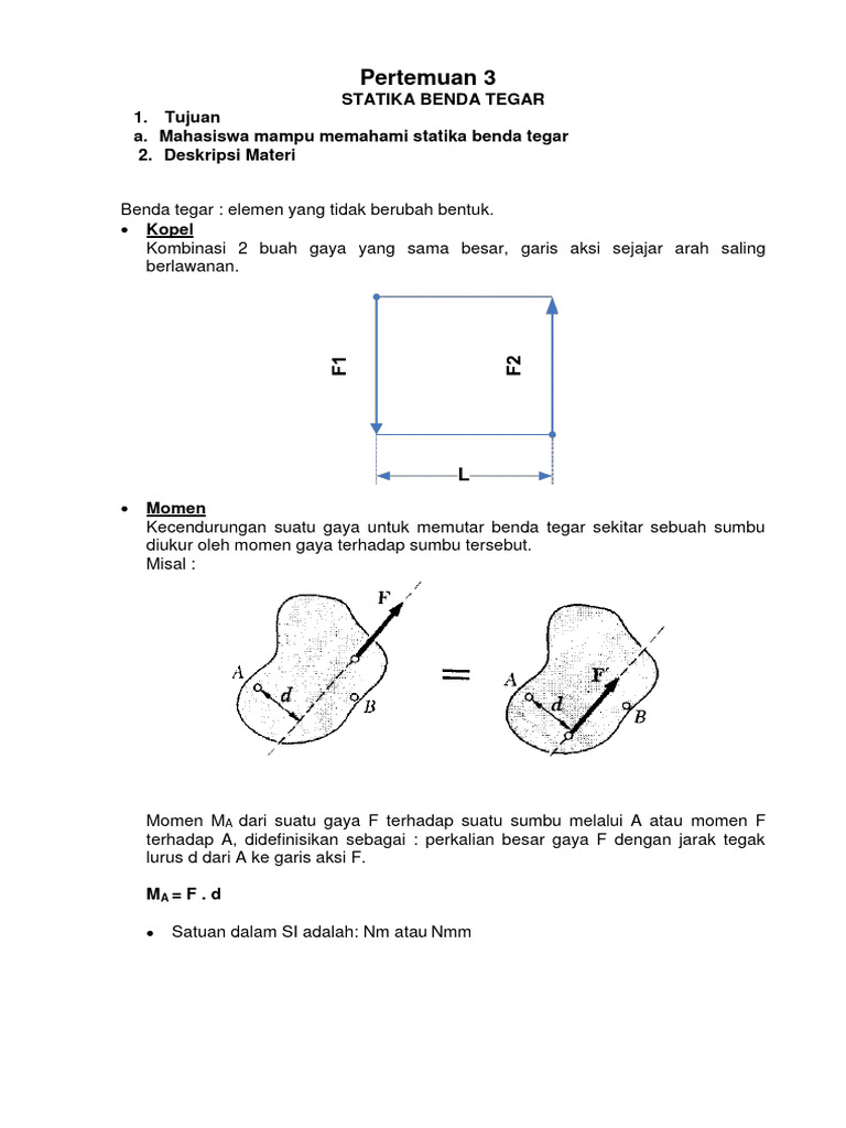 Statika Benda Tegar | PDF