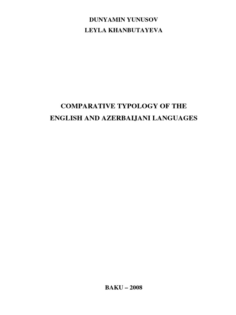 Comparative Typology | PDF | Linguistic Typology | Linguistics