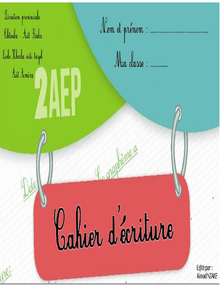 2 Aep Cahier D Ecriture Mes Apprentissages | PDF