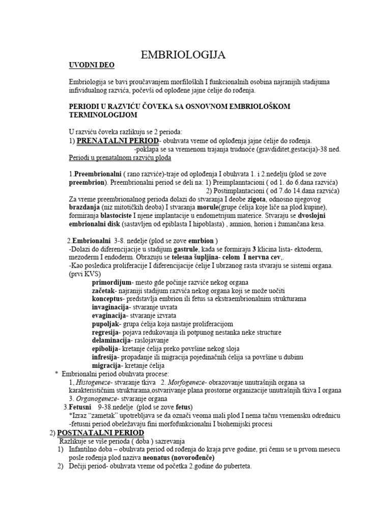 OPŠTA-EMBRIOLOGIJA | PDF