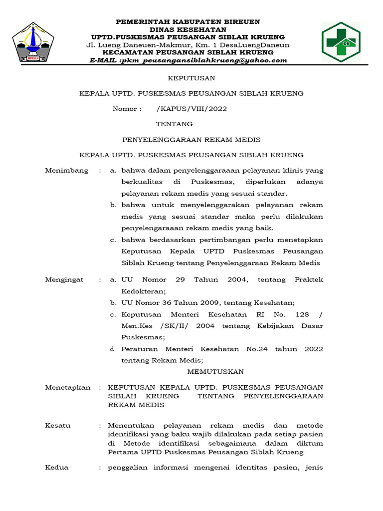 SK Penyelenggaraan RM | PDF