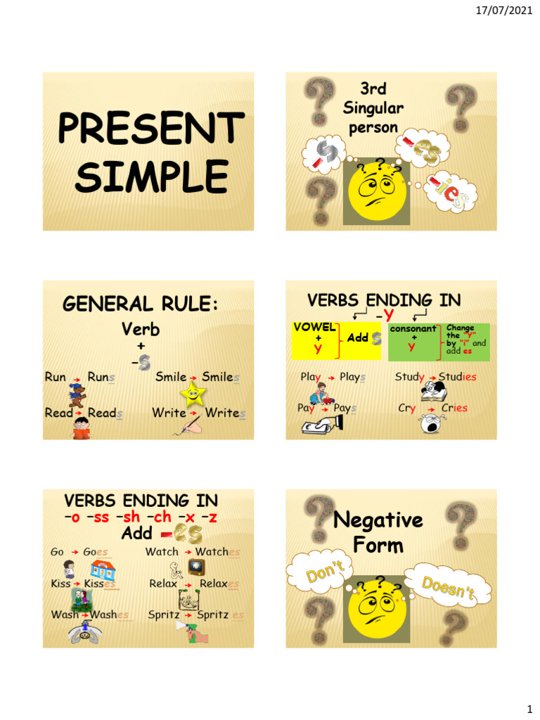 Present Simple 3rd Singular Person | PDF | Language Families | Linguistics