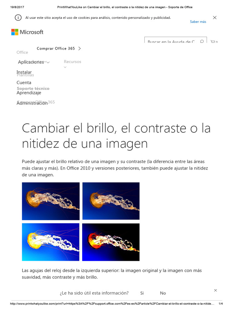 Ajustar brillo y contraste en imágenes Word | PDF | Microsoft ...