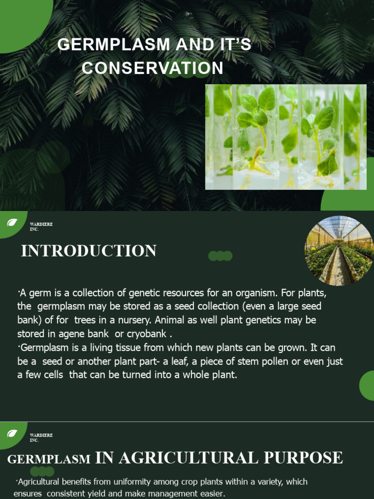 Week 8 Germplasm and Its Conservation | PDF | Conservation Biology ...