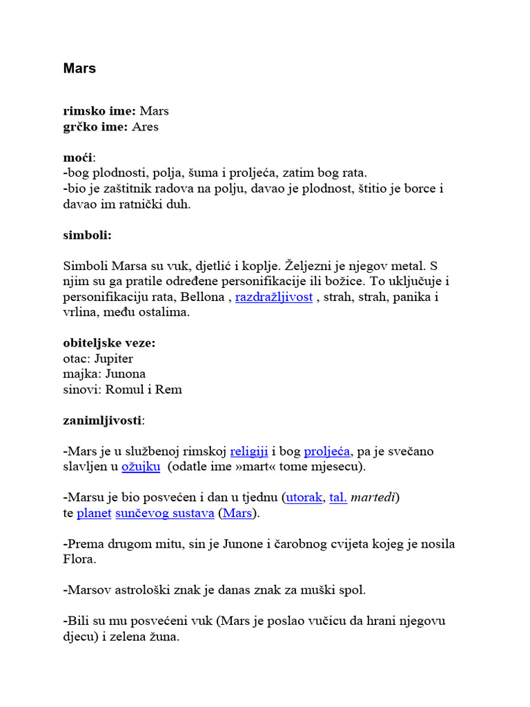 Mitologija Latinski | PDF