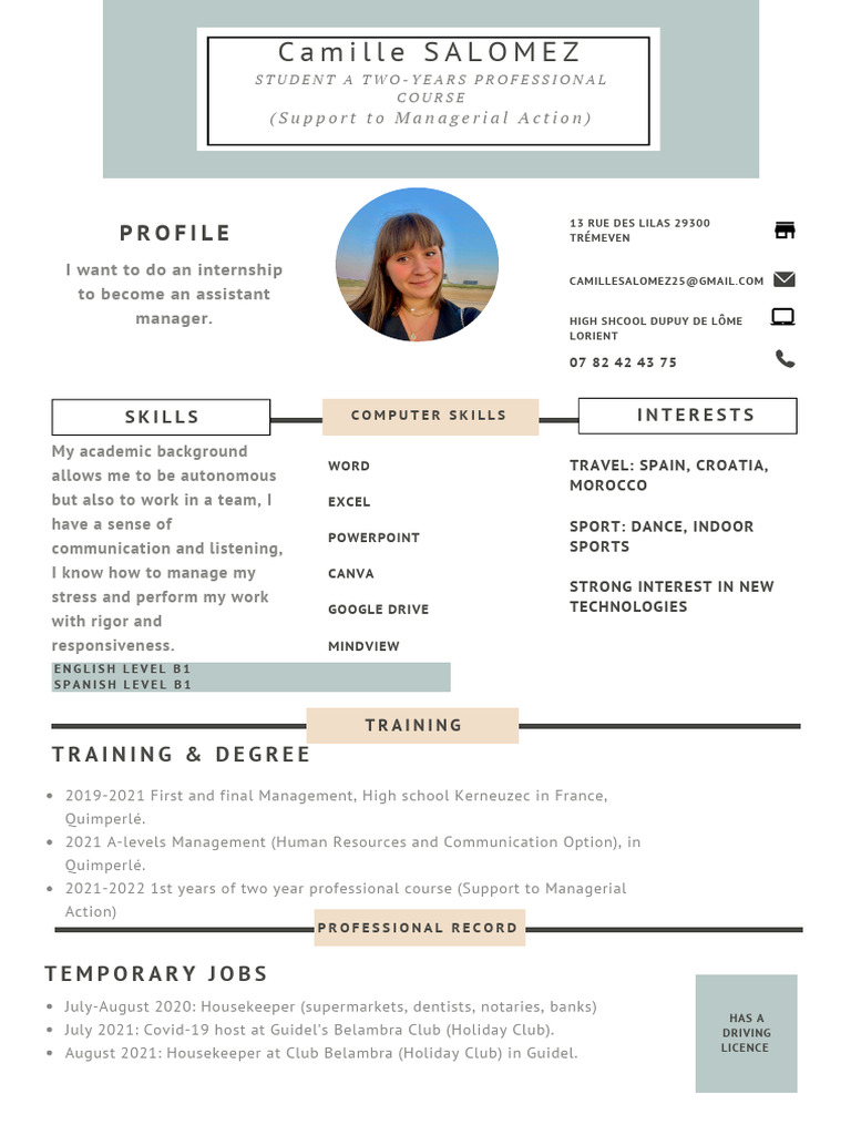 CV en Anglais | Download Free PDF | Business