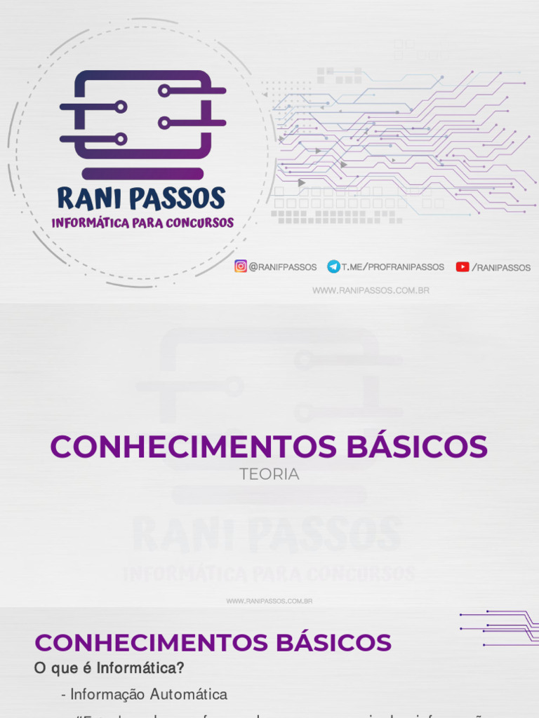 Aula 01 Fundamentos Da Computação Pdf Bios Entrada Saída