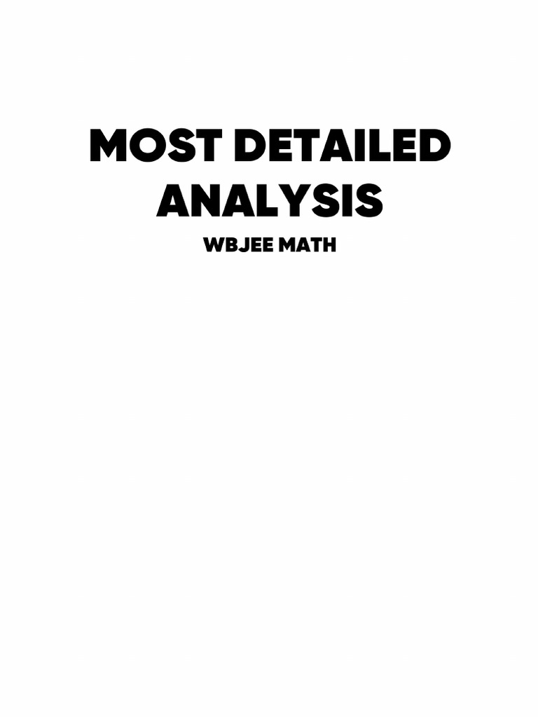 Most Detailed Analysis of WBJEE Mathematics by MathonGo | PDF