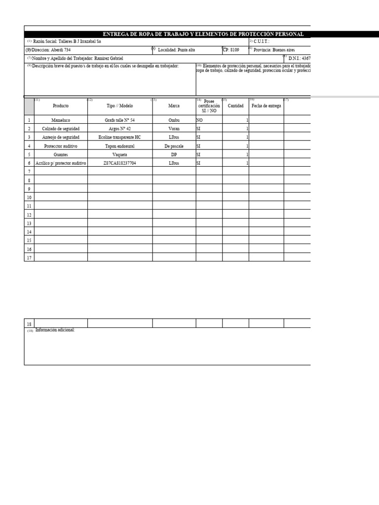 Resolucion 299-11 - Formulario Registro de EPP TP | PDF Resolucion 299-11 - Formulario Registro de EPP TP | PDF