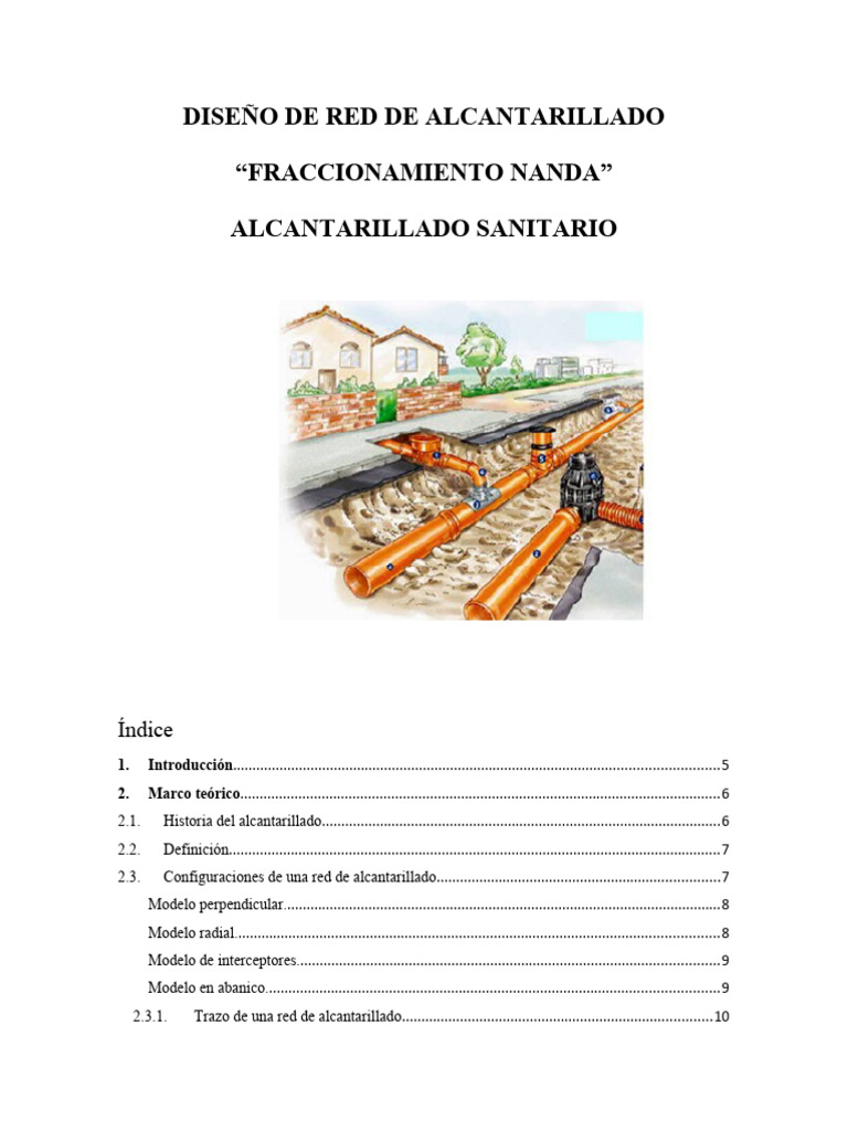 DISEÑO DE RED DE ALCANTARILLADO | PDF | Alcantarillado | Agua subterránea