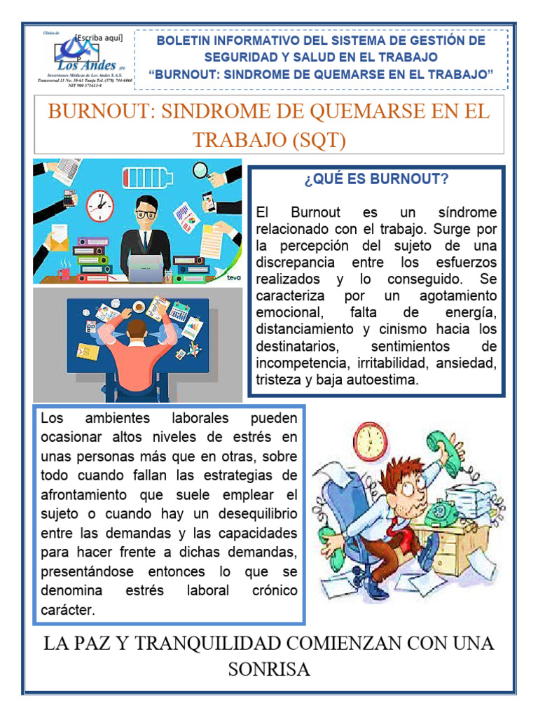 Bornout Sindrome de Quemarse en El Trabajo | PDF | Burnout ocupacional ...