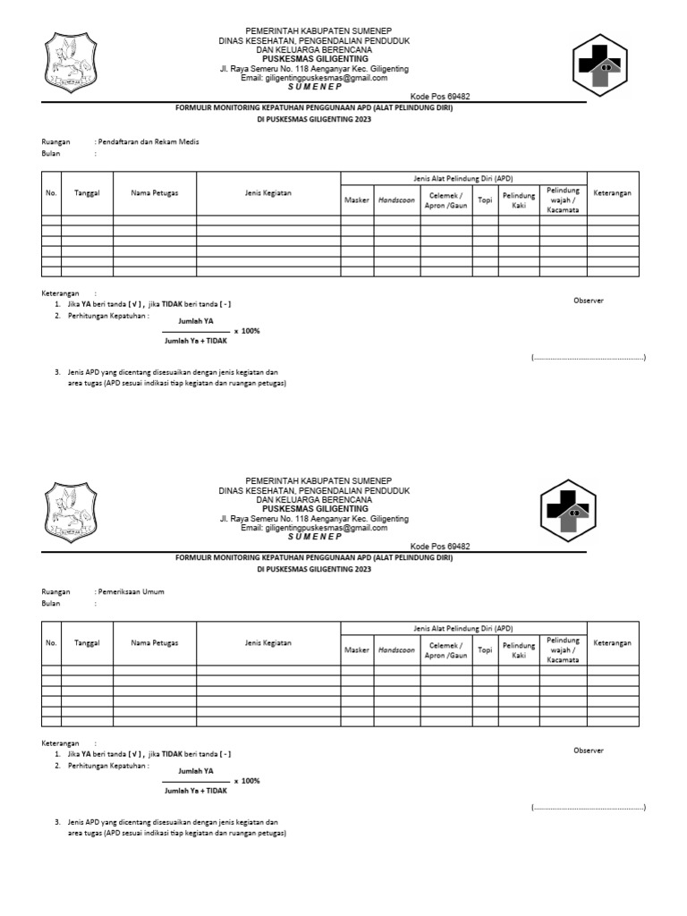 Form Audit Apd | PDF